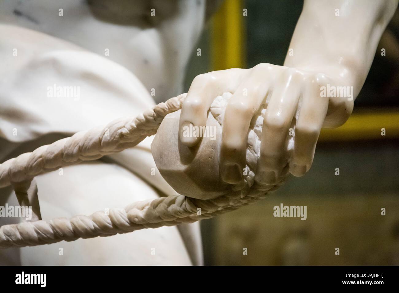 Marble statue by Bernini of David about to slay Goliath Stock Photo - Alamy