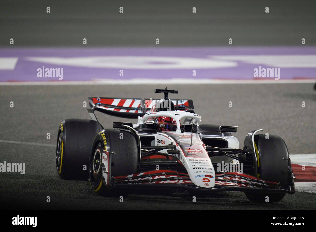 Haas driver Esteban Ocon of France in action during the second free ...