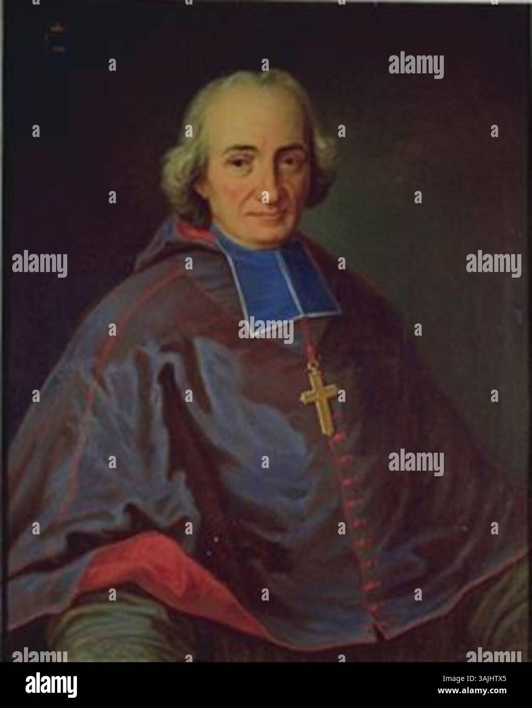Portrait of Mgr Dondel, an 18th-century work attributed to an ...