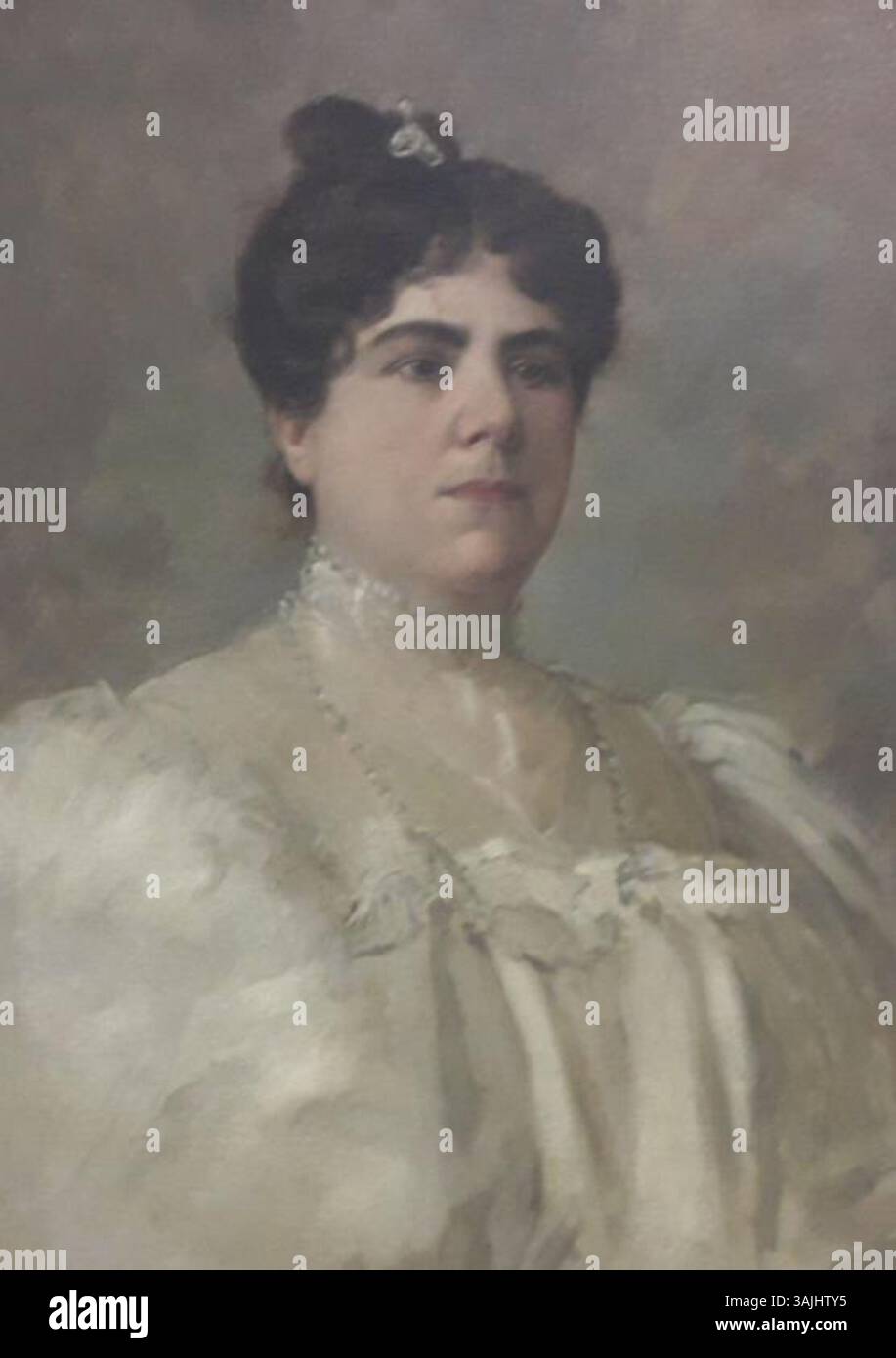 Portrait of Maria Emília Seabra de Castro, a 19th-century Brazilian ...