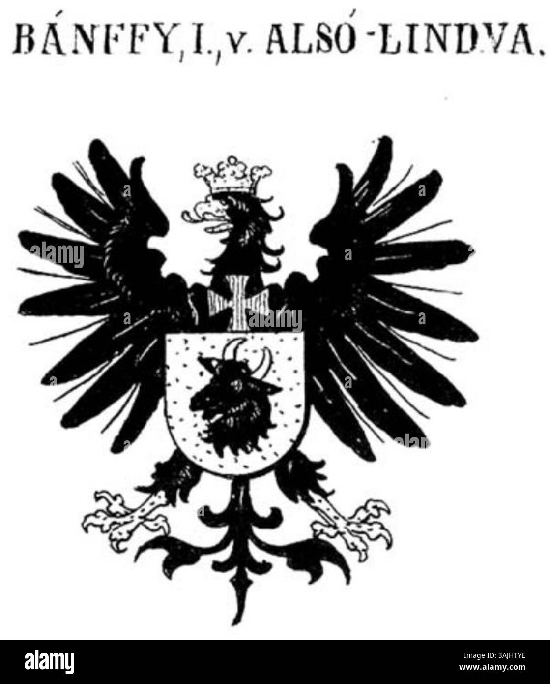 This image represents the Alsólendvai Bánffy family coat of arms from ...