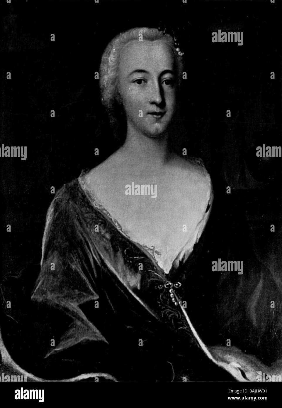 A 1739 portrait by Johann Valentin Tischbein of Elisabeth Amalie of ...
