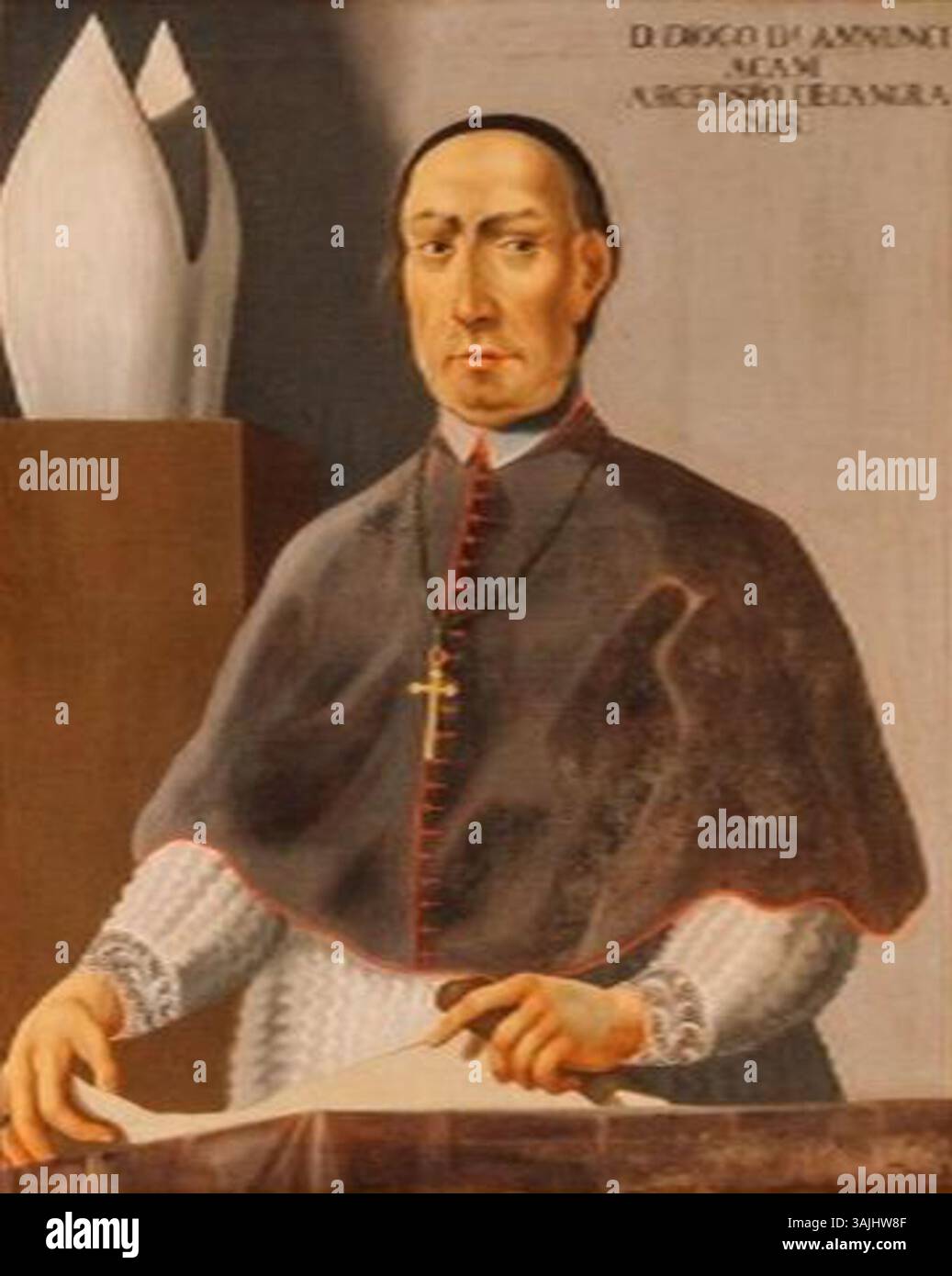This 18th-century portrait painting depicts D. Diogo da Anunciação ...