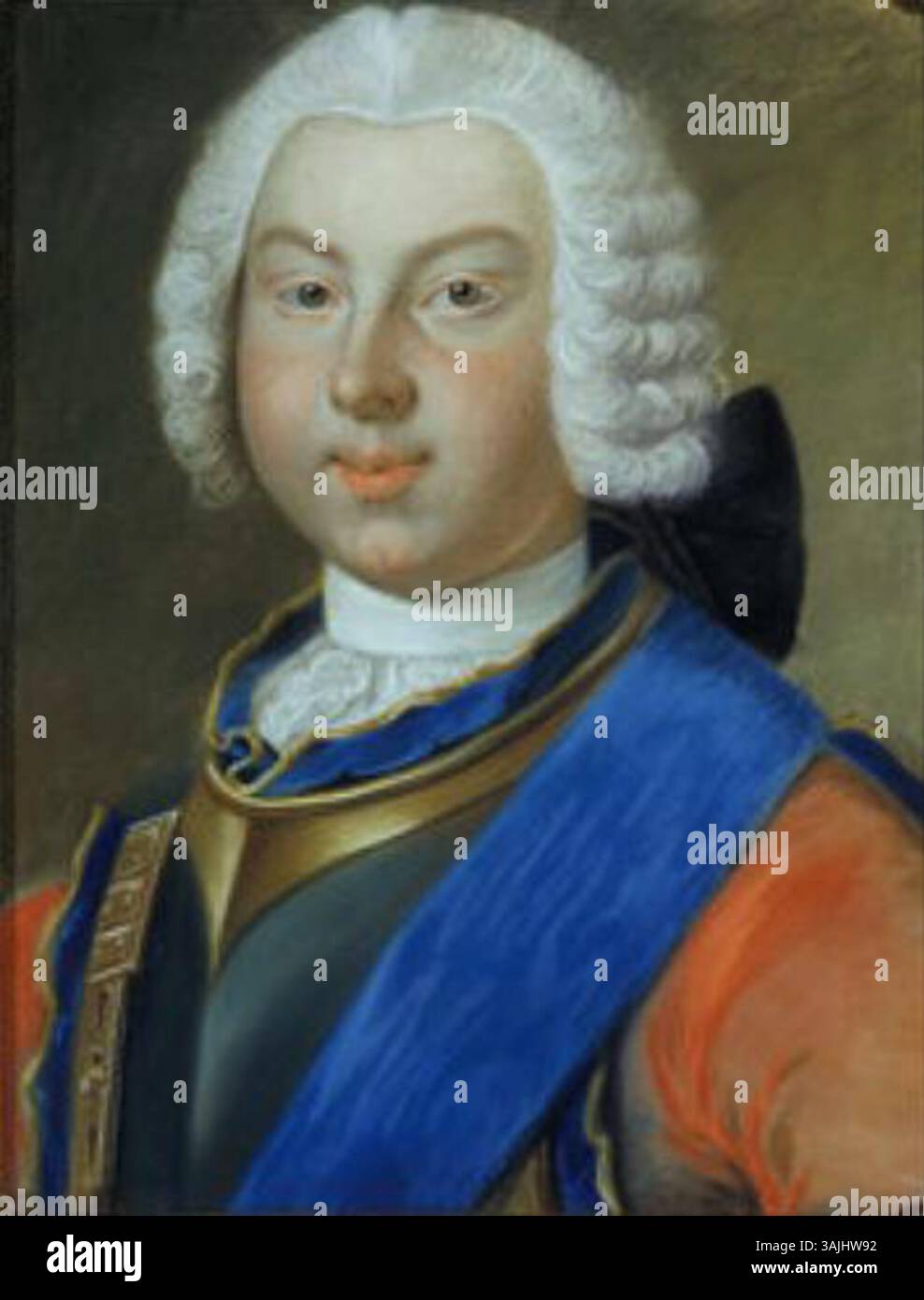 Pastel portrait of Frederick III of Saxe-Gotha-Altenburg, painted circa ...
