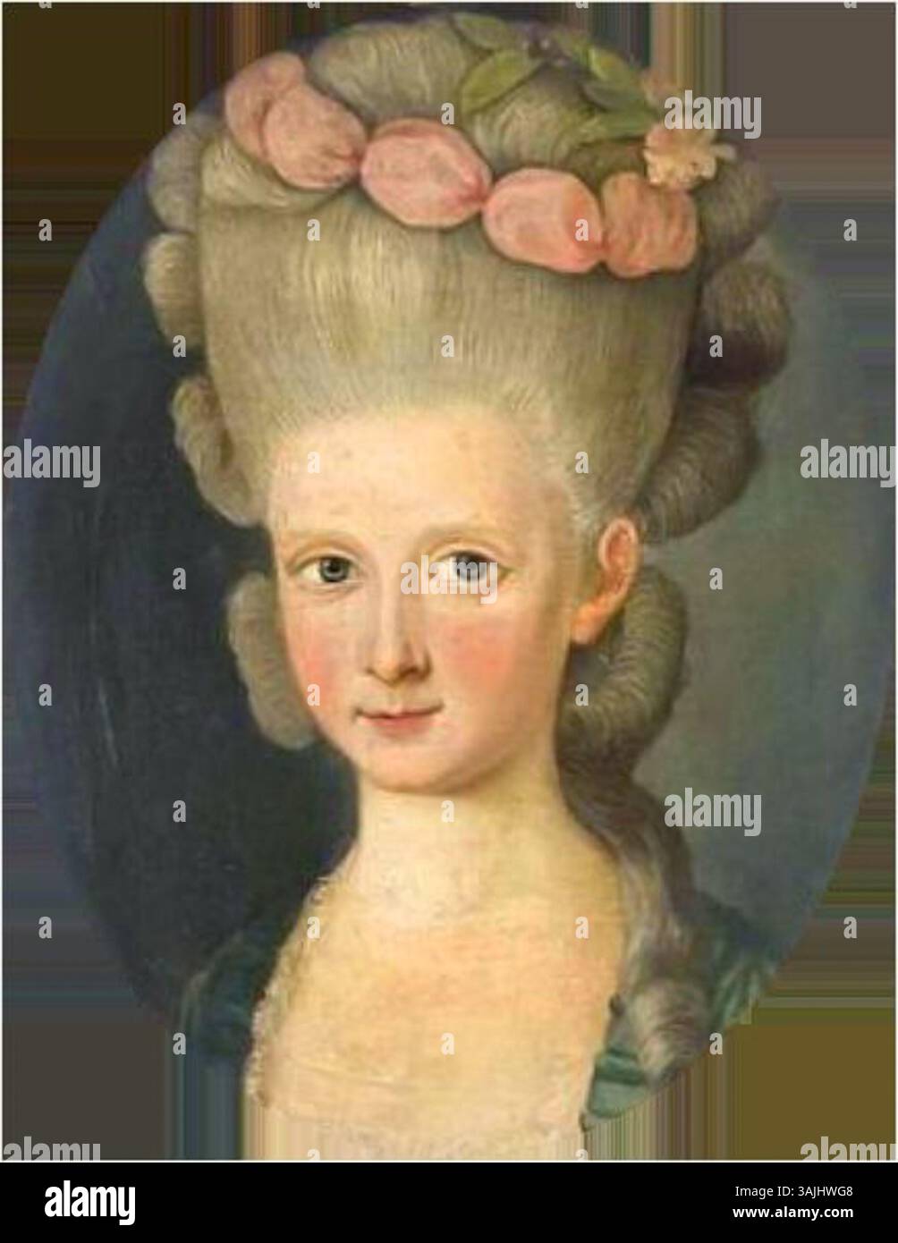 This portrait, painted by an unidentified artist between 1770 and 1785 ...