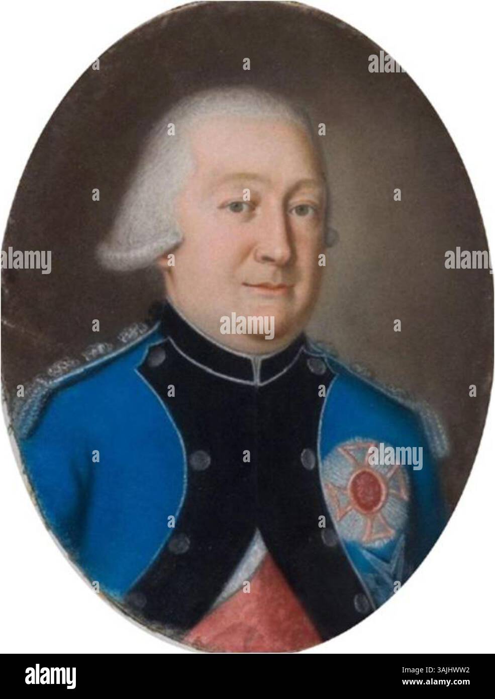 This pastel portrait by Nikolaus Lauer depicts Charles II August, Duke ...