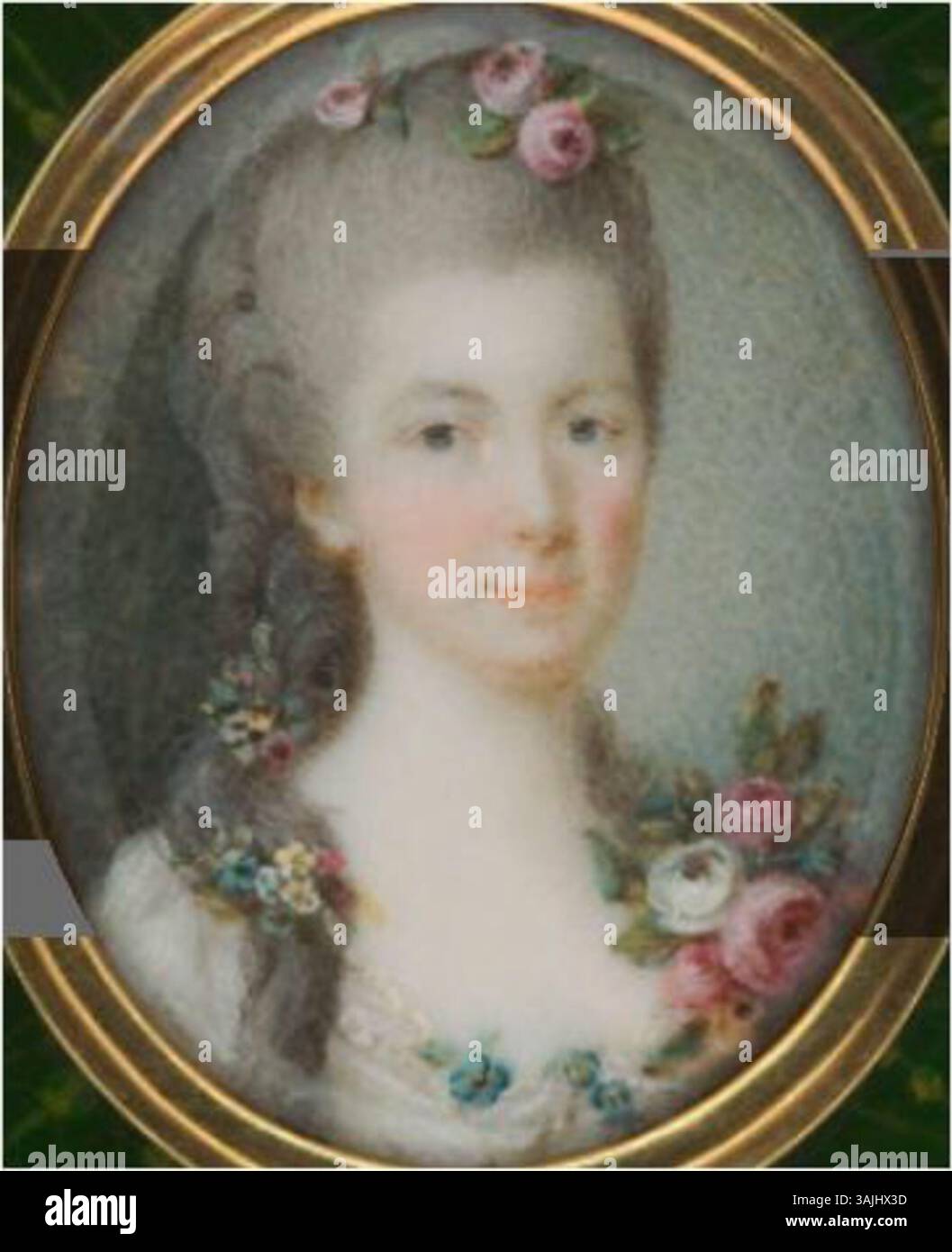 This portrait from 1770 depicts Friederike Louise von Hessen-Darmstadt ...