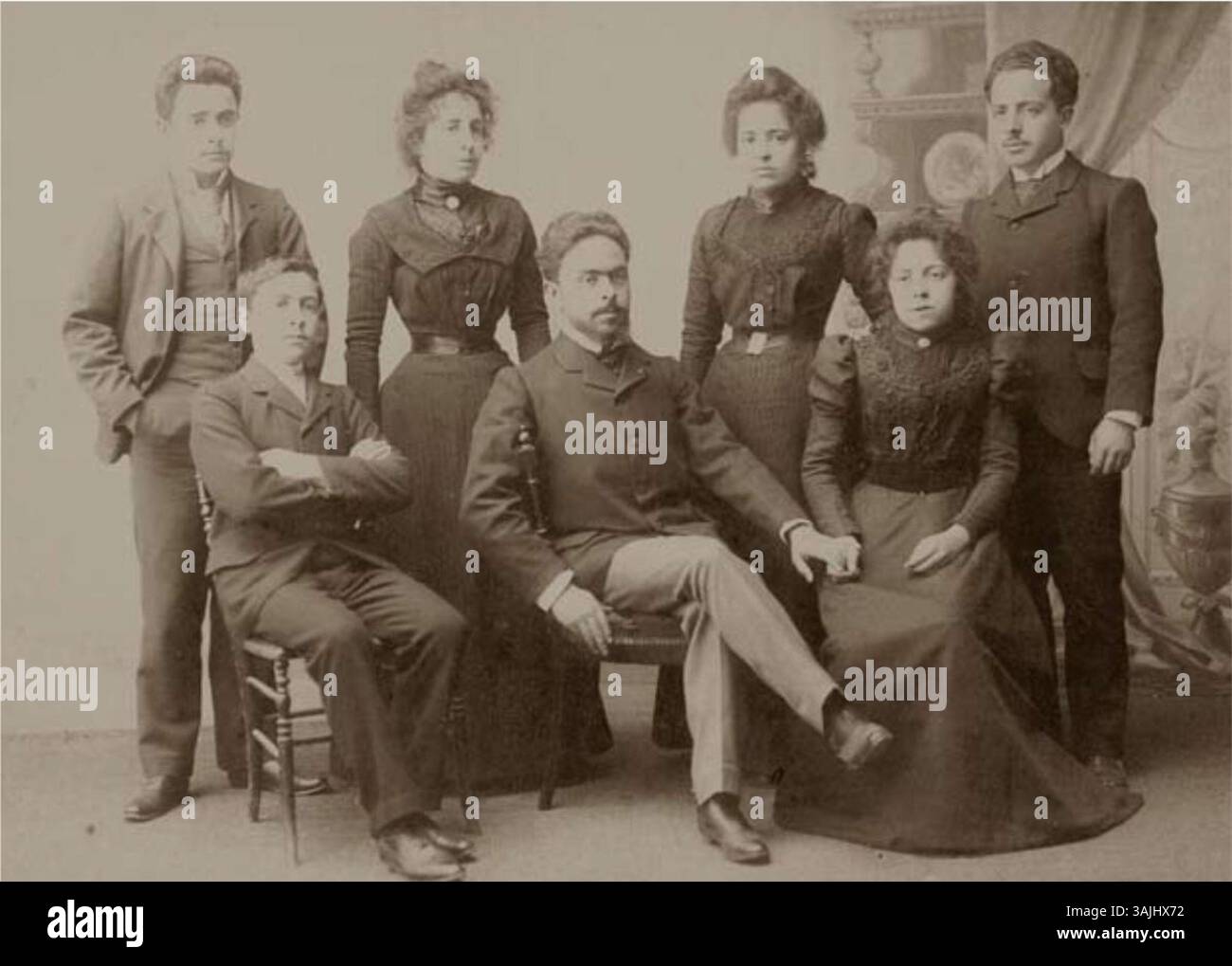 This photograph, taken before 1920, captures the Paiva Gomes siblings ...