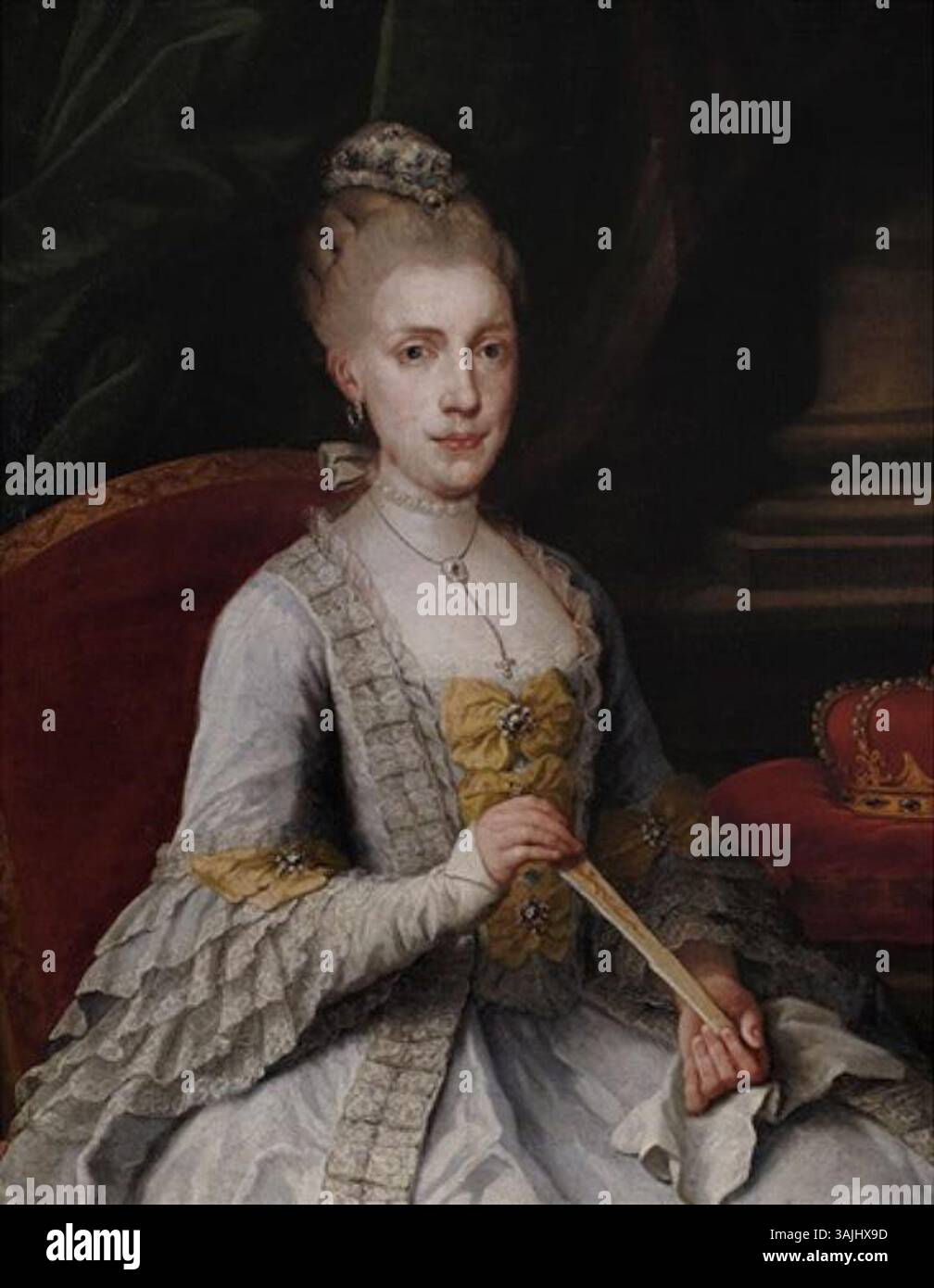 A presumed portrait of Maria Luisa of Spain, also known as Mademoiselle ...