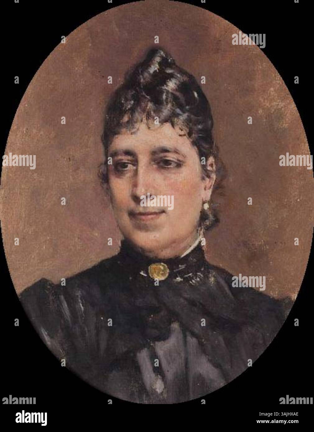 An early 20th-century oil portrait of Maria Francisca Borges Coutinho ...