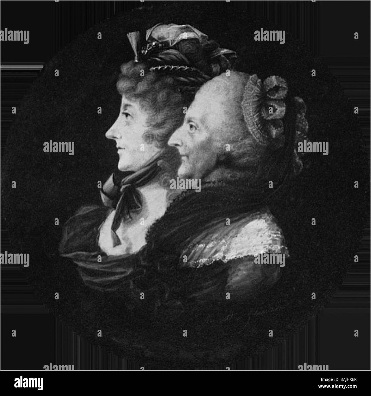 Portrait of Princess Philippine Charlotte of Prussia with her daughter ...