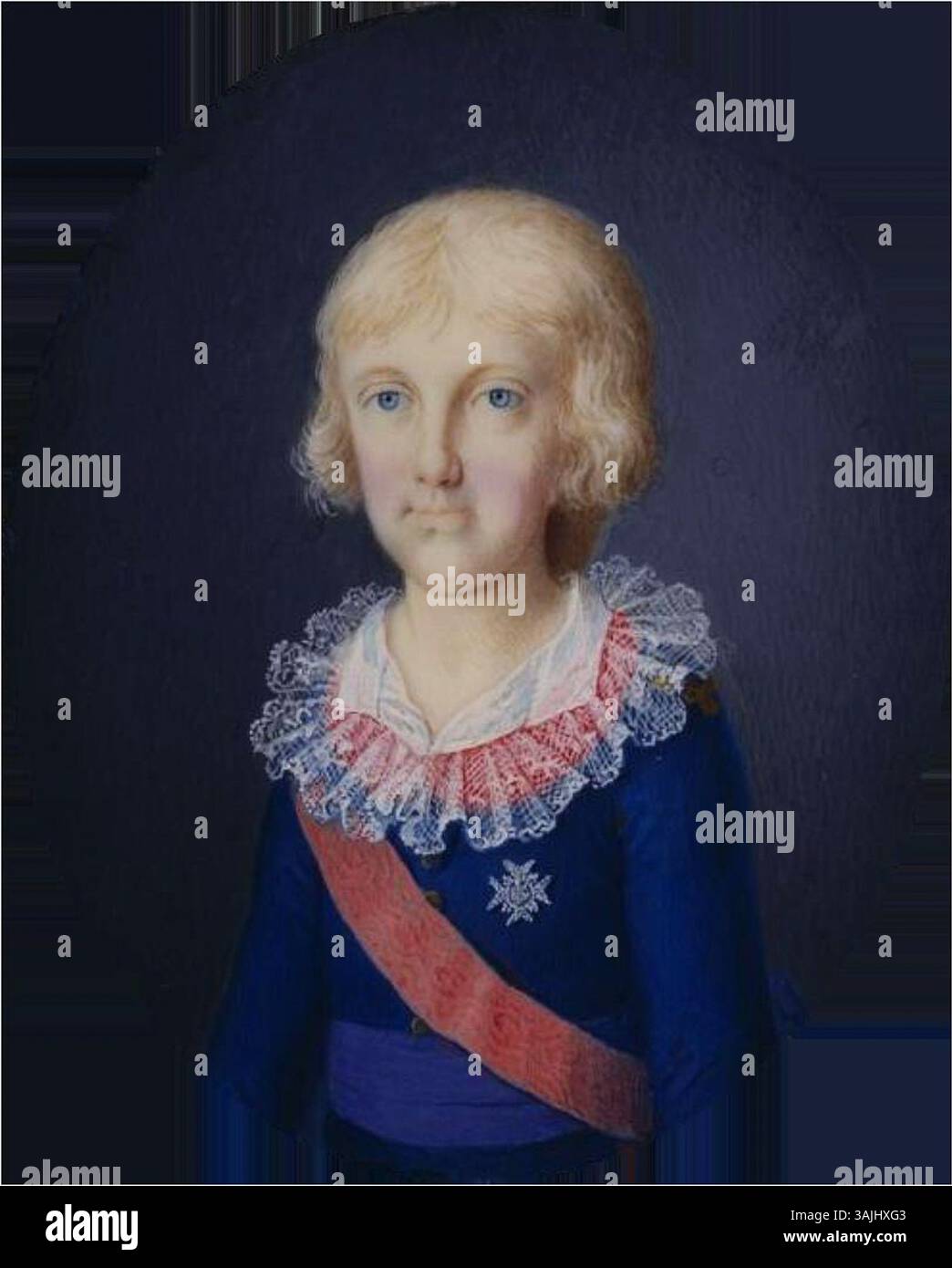 This 18th-century miniature portrait depicts Leopold, Prince of Salerno ...