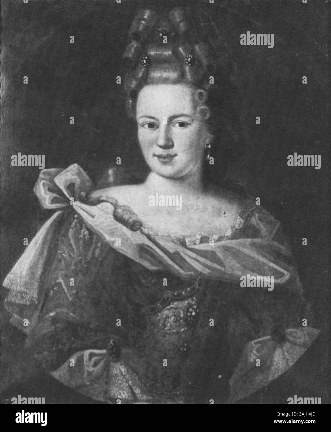 This oil portrait of Maria Anna Josepha of Austria (1654-1689), painted ...