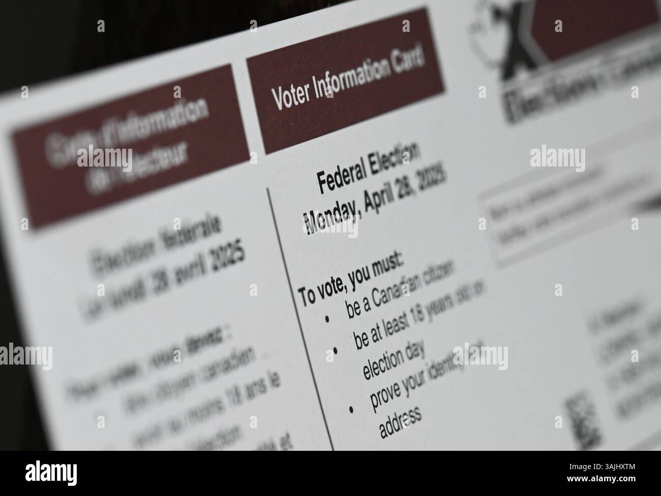 Montreal, Quebec, Canada: An elections Canada federal election voting ...