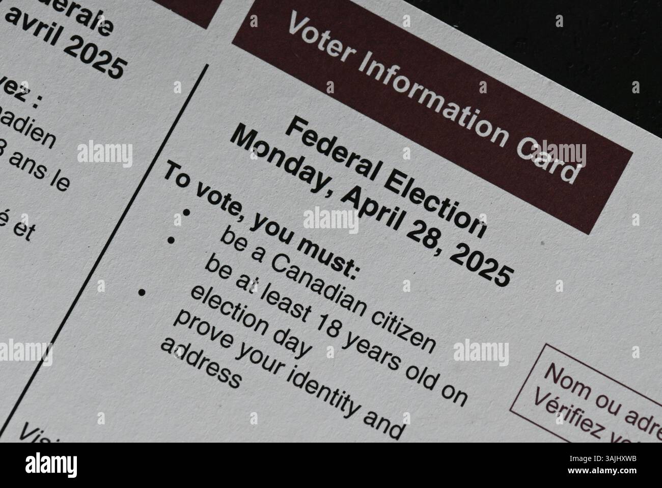 Montreal, Quebec, Canada: An elections Canada federal election voting ...