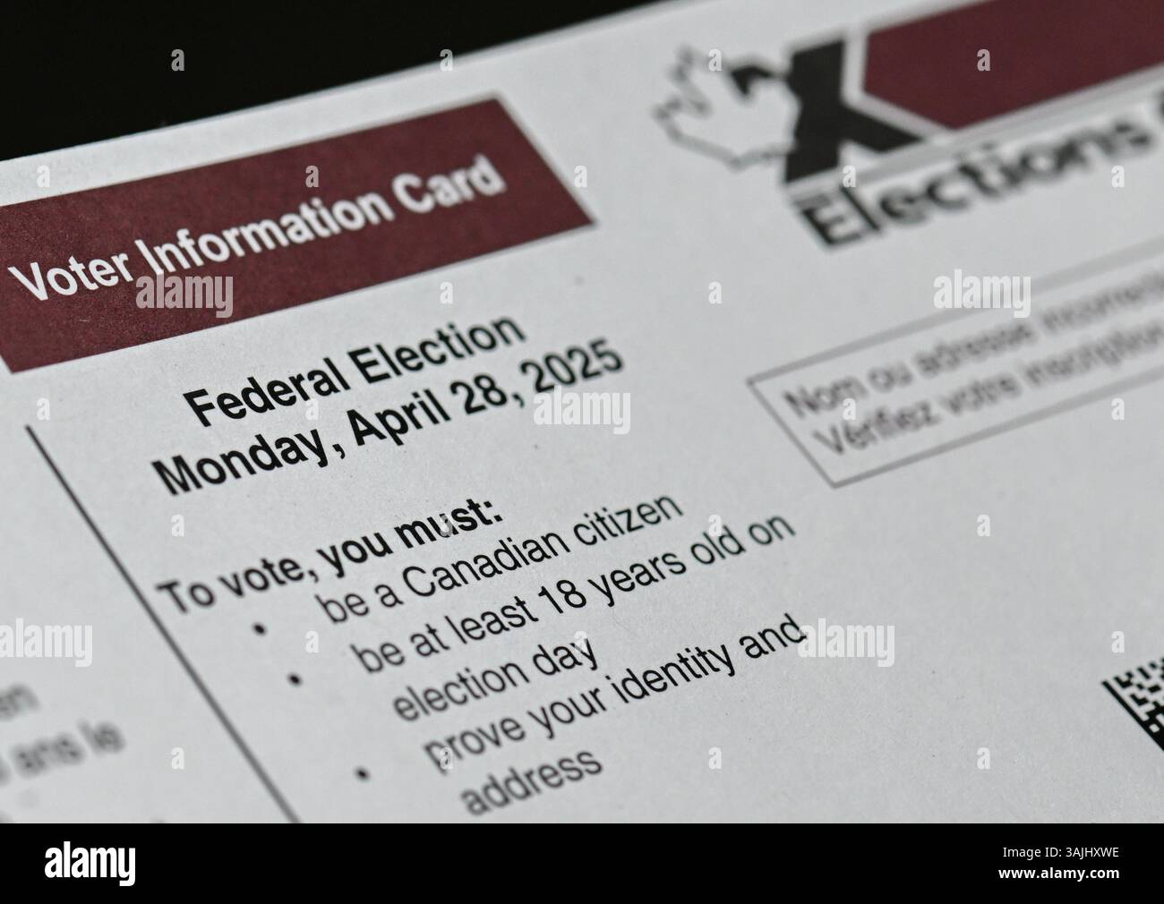 Montreal, Quebec, Canada: An elections Canada federal election voting ...