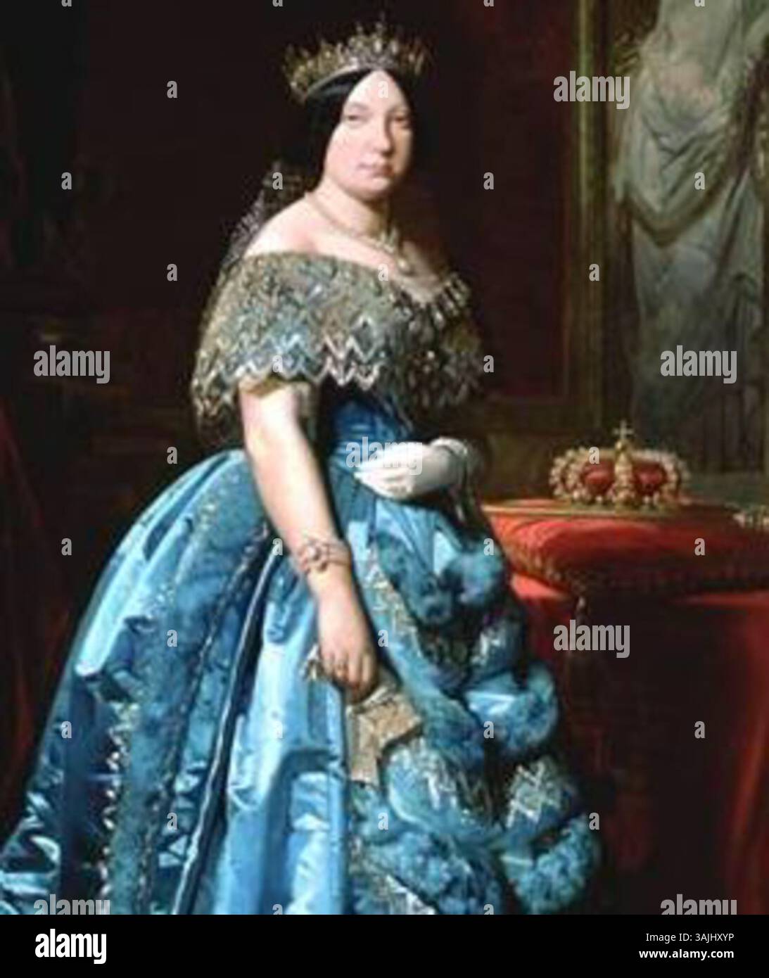 Portrait of Isabella II of Spain, painted in 1850 by Federico de ...