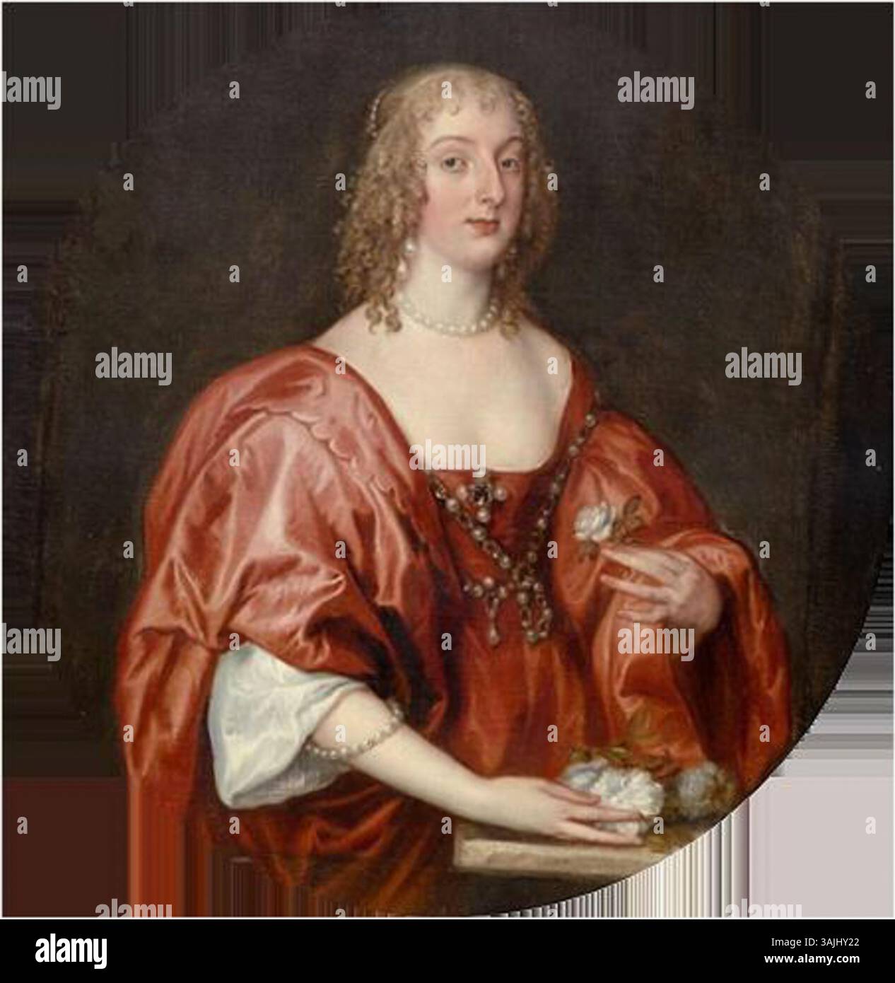 This portrait by Anthony van Dyck portrays Anna Sophia Herbert ...