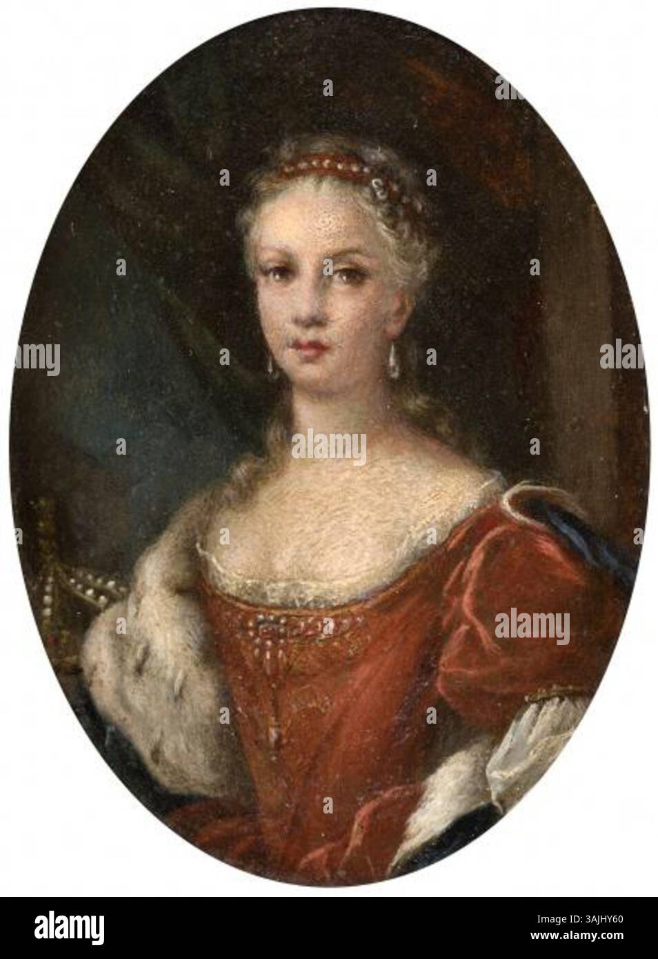 Neapolitan School, circa 1750. Portrait of Maria Amalia of Saxony, wife ...