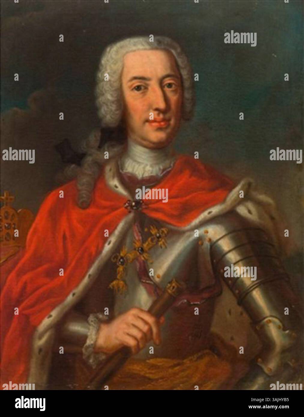 This presumed 18th-century portrait depicts Karl Albrecht of Bavaria ...