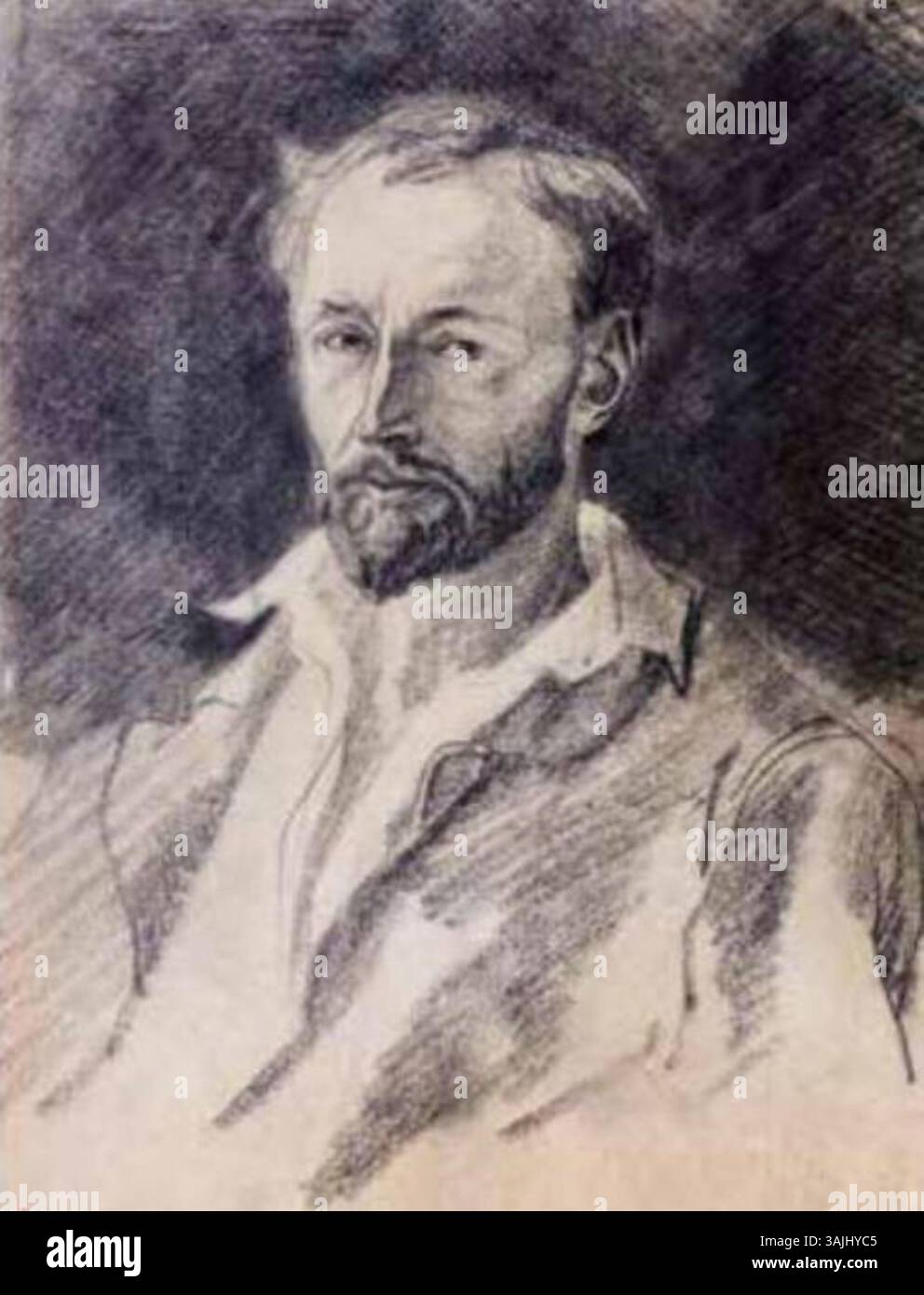 This self-portrait by Charles Edme Saint Marcel, created around 1850 ...