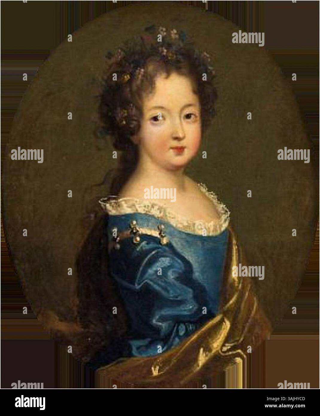 This presumed portrait by a follower of Pierre Mignard depicts ...