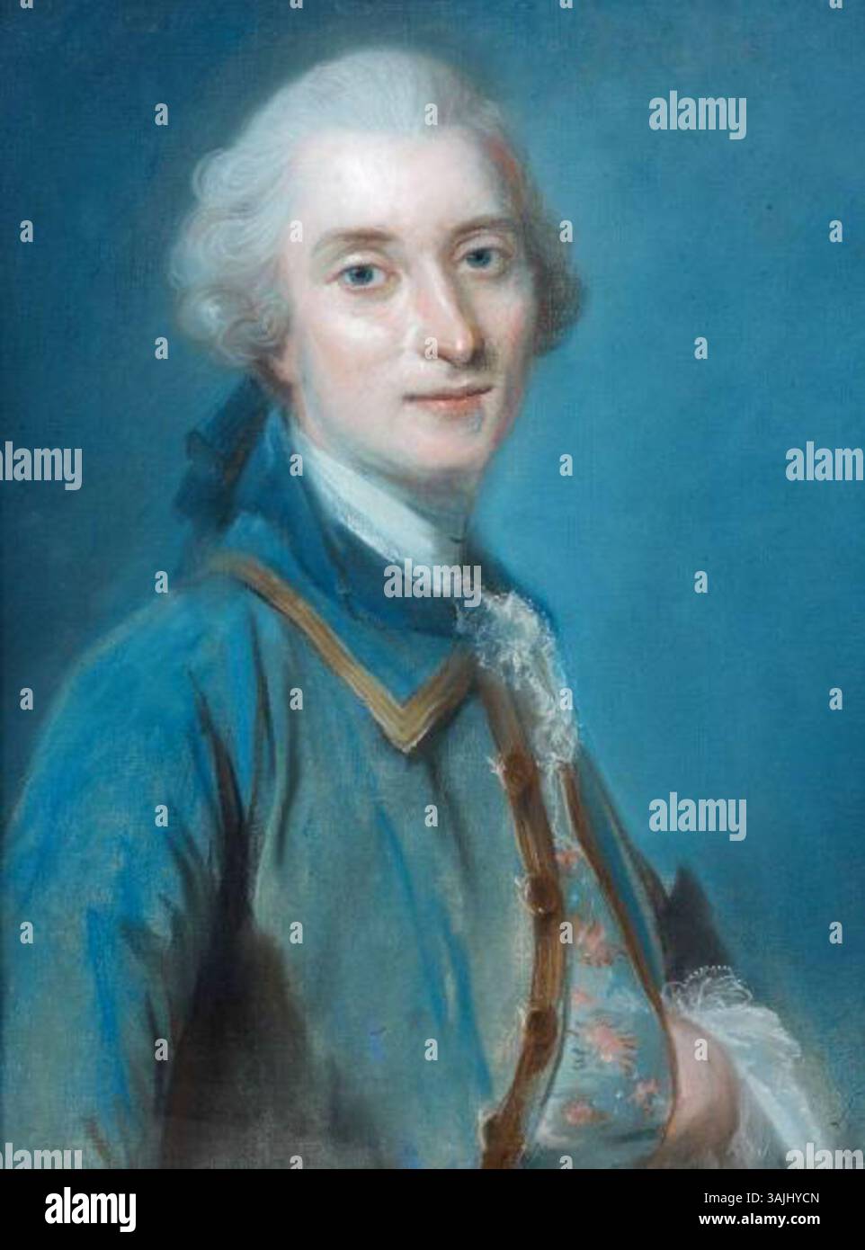 18th-century pastel portrait of Charles-Daniel de Talleyrand, created ...