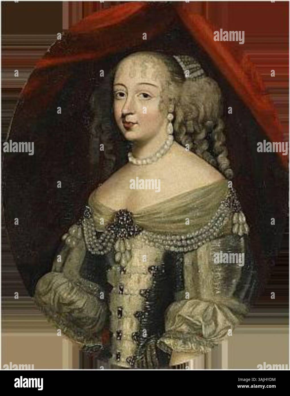 This 17th-century portrait from the French School depicts Marie Jeanne ...