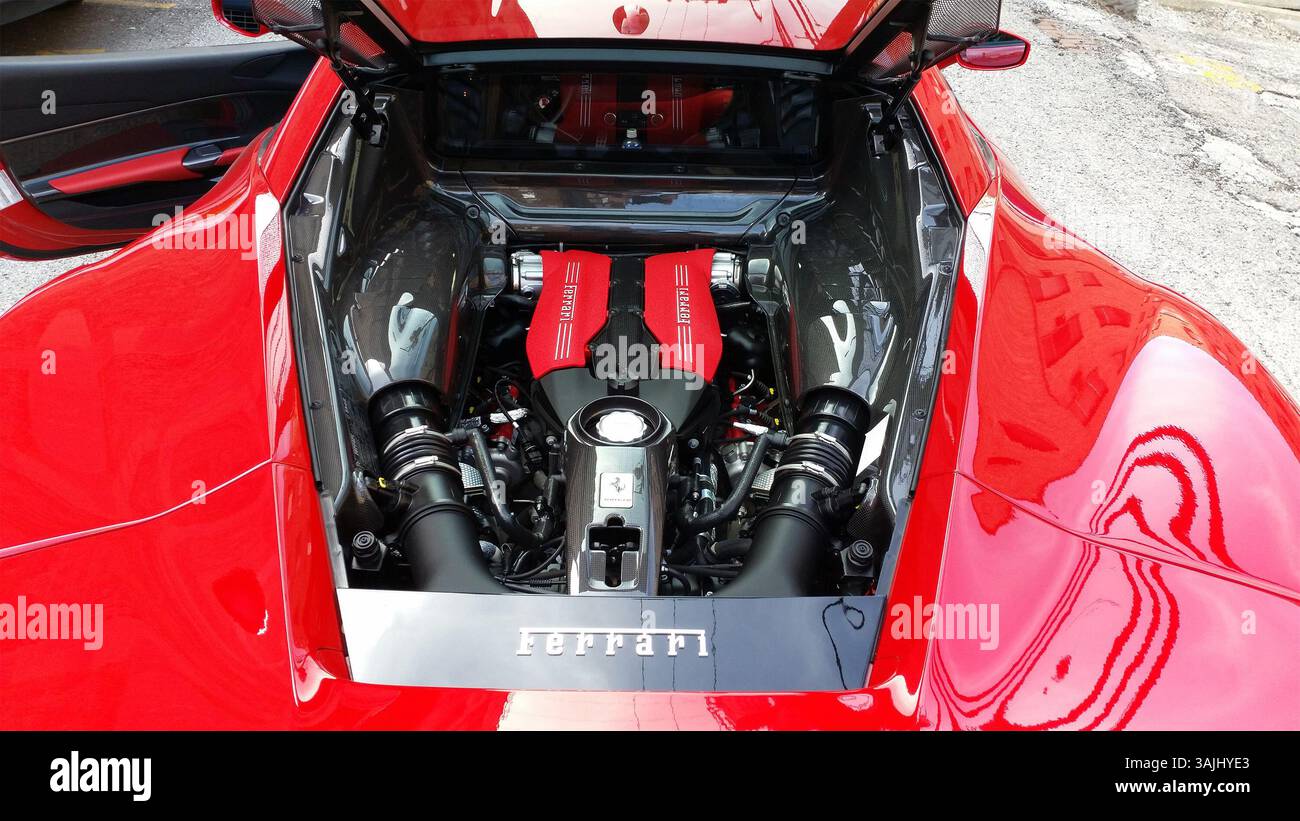 April 1, 2017 - USA - The Ferrari 488 GTB is a 3.9-liter twin ...