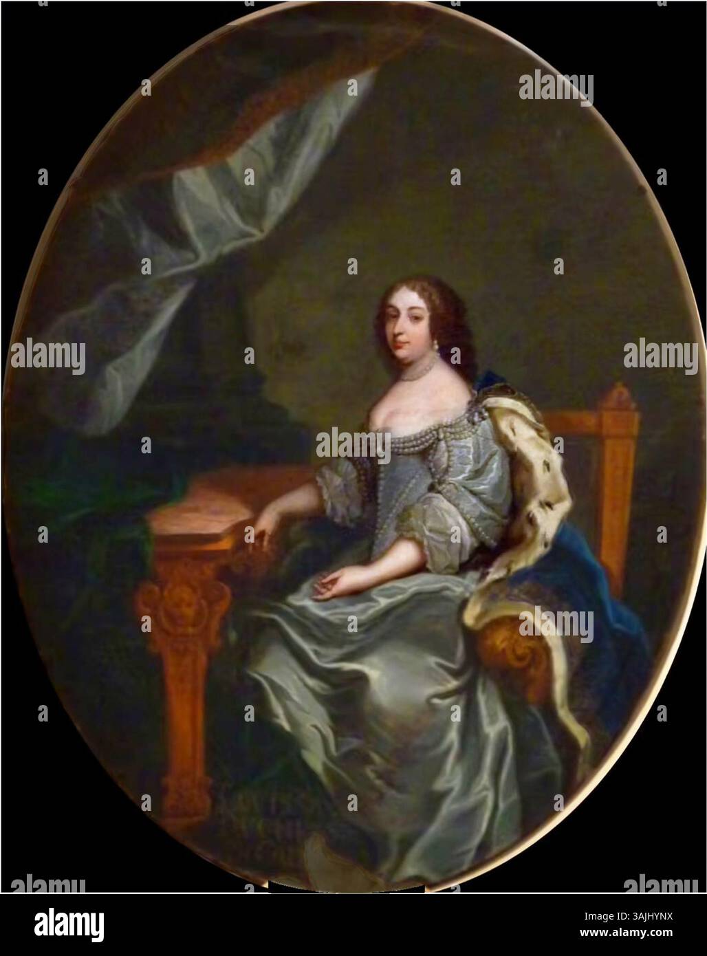 This 17th-century portrait depicts Louise Christine of Savoy ...