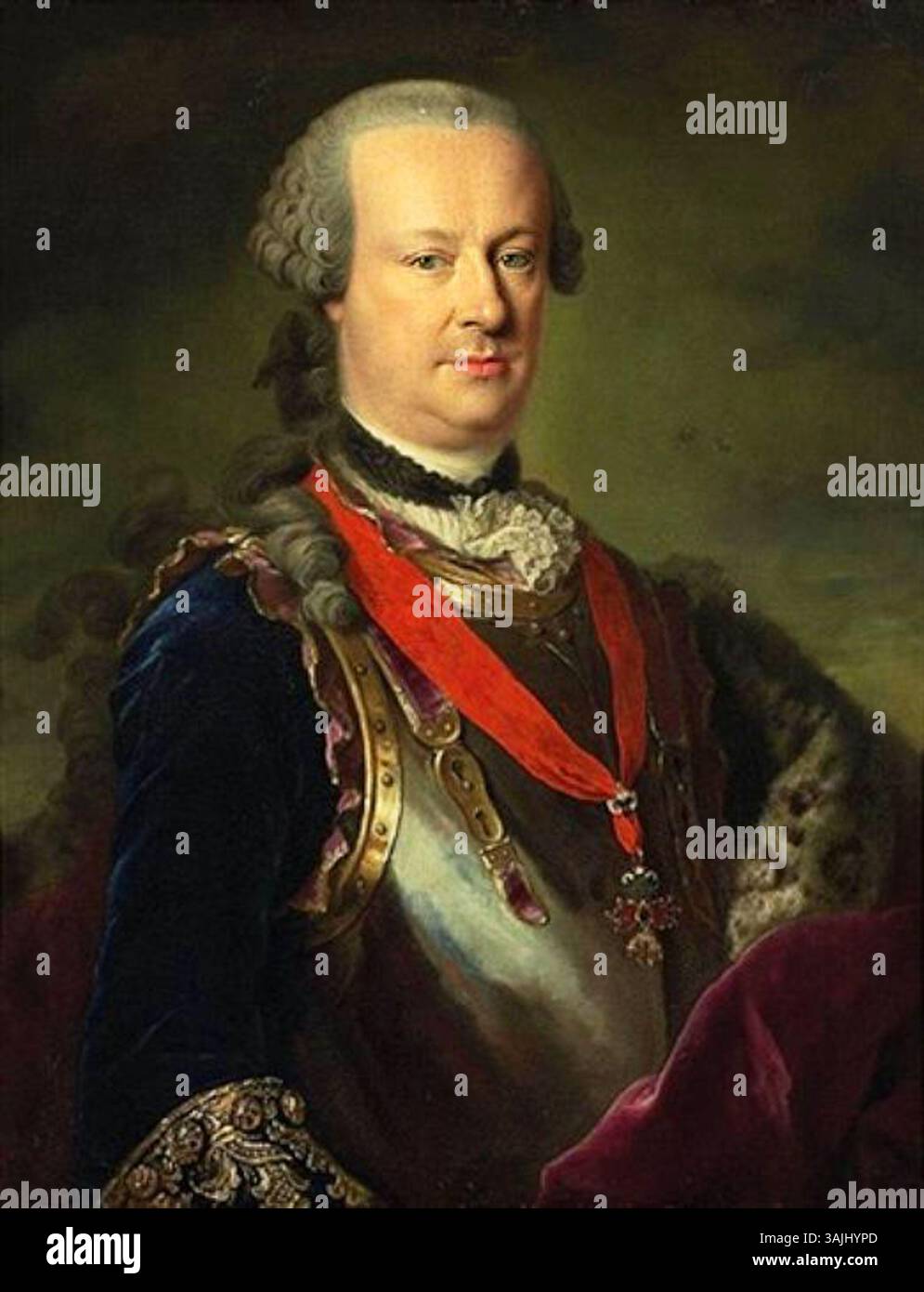 Portrait of a German Prince in steel armor with the Order of the Golden ...