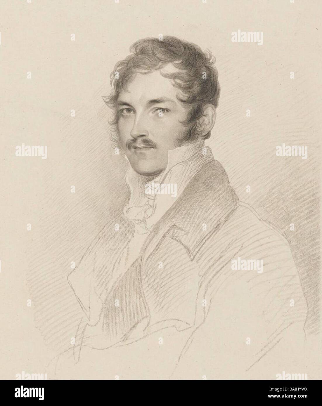 This 1820 stipple engraving by Frederick Christian Lewis Sr. features a ...