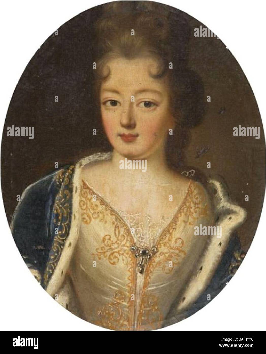 This circa 1700 portrait from the French School depicts a Princess of ...