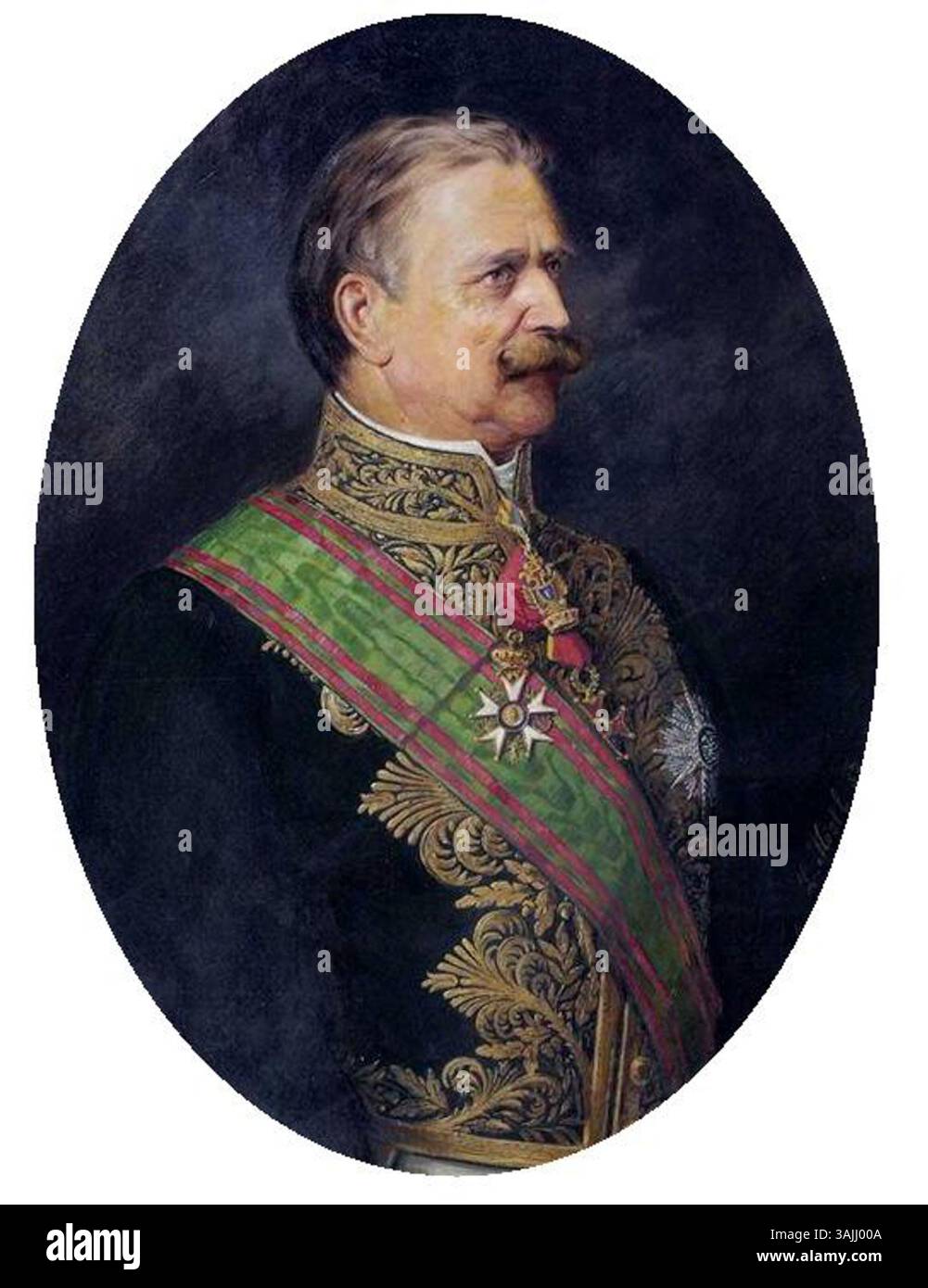 A portrait of Count Carlo Girolamo Coronini (1818-1910), painted by ...