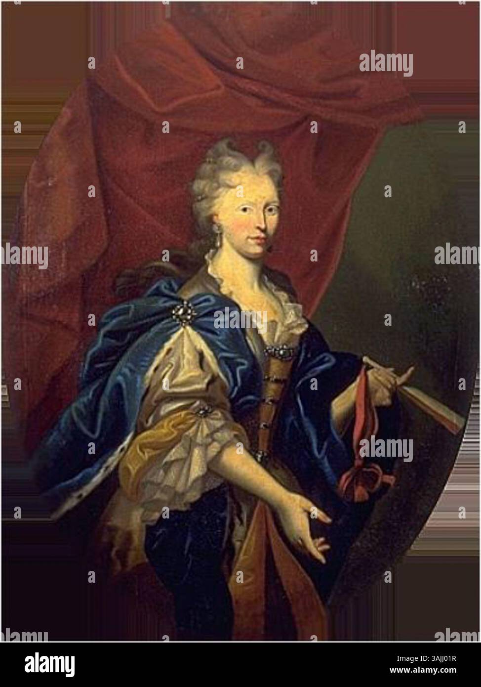 A Baroque portrait of Dorothea Sophie of Neuburg, Duchess of Parma ...
