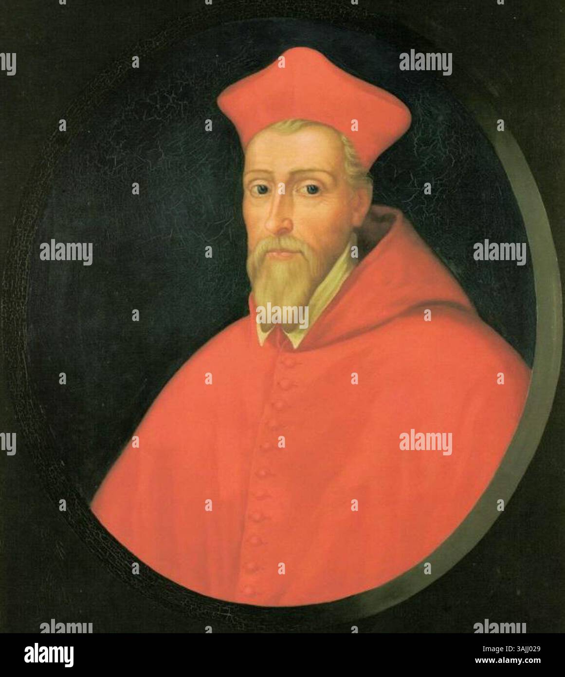A portrait of Cardinal William Allen, a prominent English Catholic ...