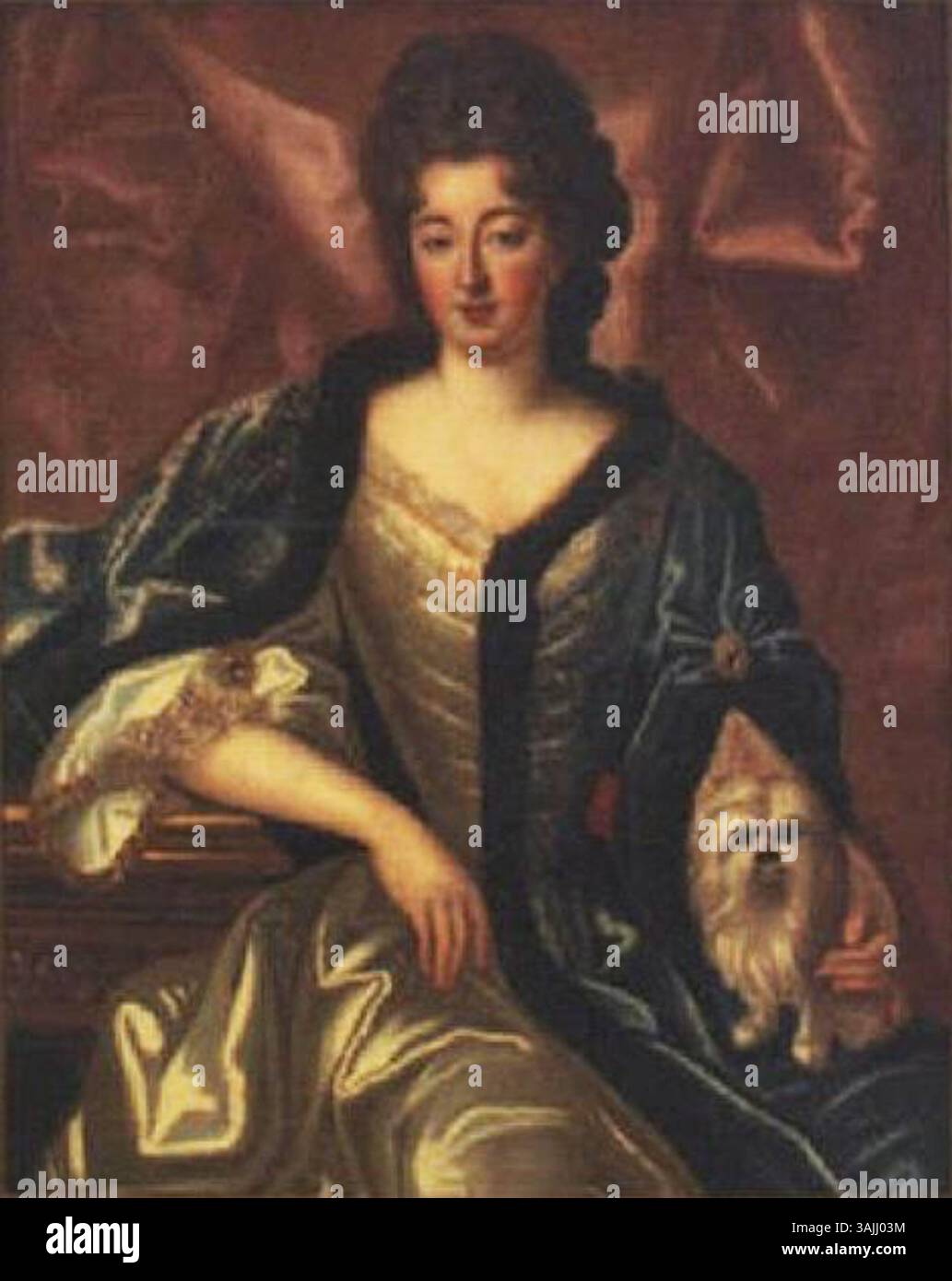 A 17th-century portrait of a lady, presumably Marie-Anne de Bourbon ...