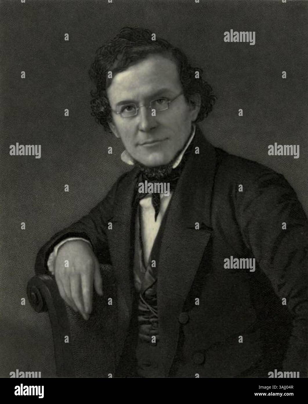 This cropped version of the 1876 engraving of Walter Rogers Johnson ...