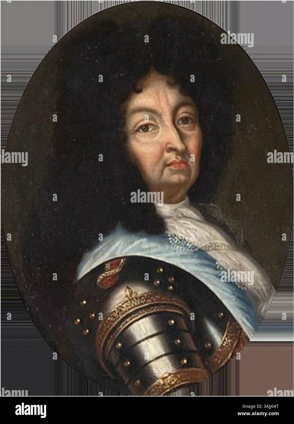This portrait of Louis XIV, created around 1700, is part of a series of ...