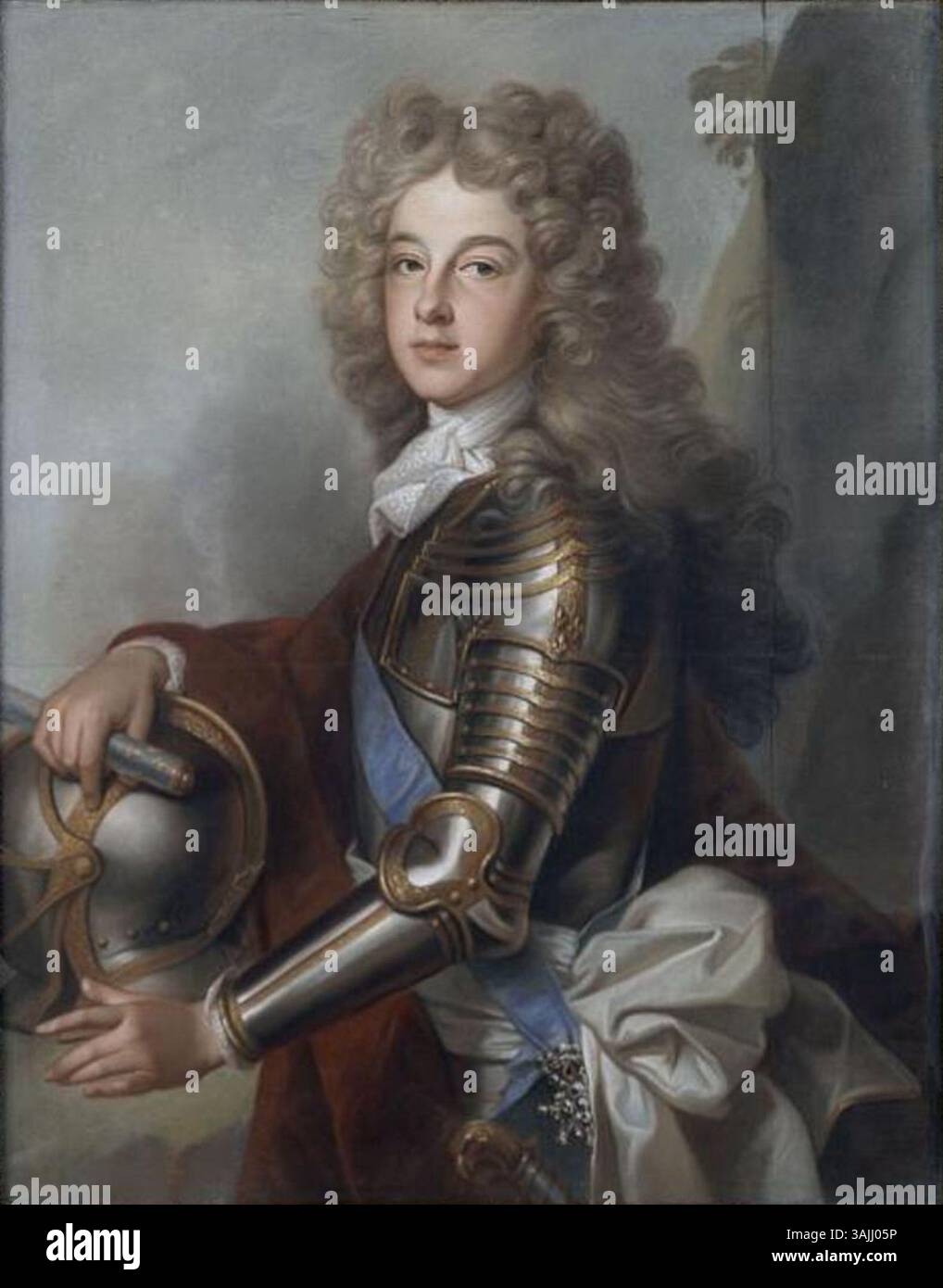 This pastel portrait by Joseph Vivien depicts Philip, Duke of Anjou, mistakenly identified as ...