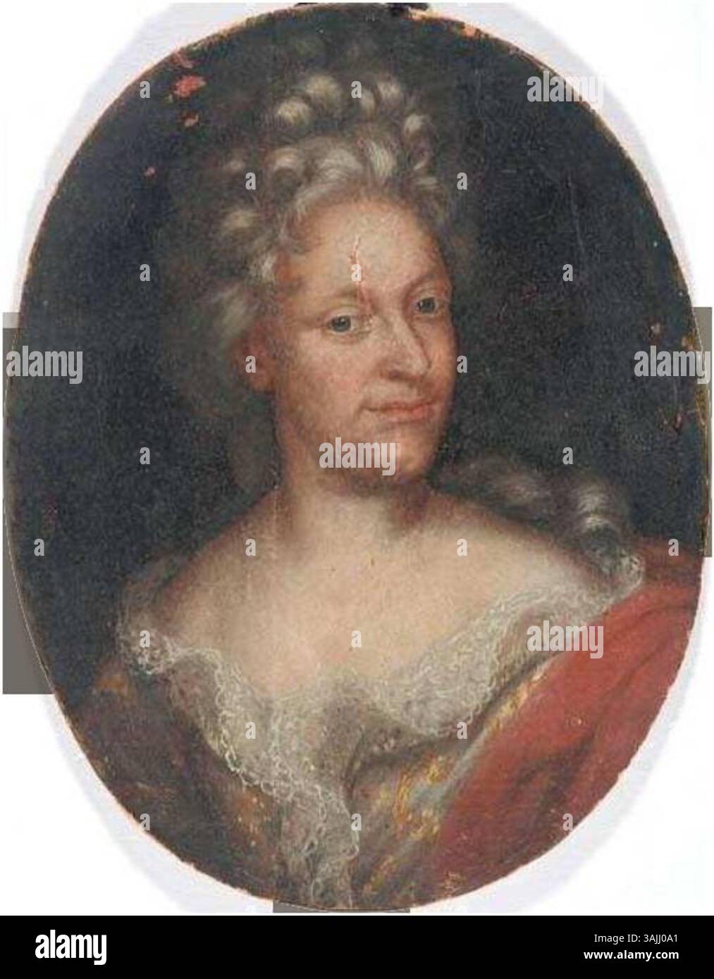 This oil painting is presumed to be a portrait of Augusta Dorothea of ...