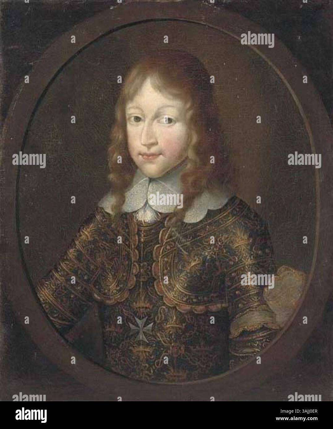 This 17th-century oil on canvas portrait, attributed to a follower of ...