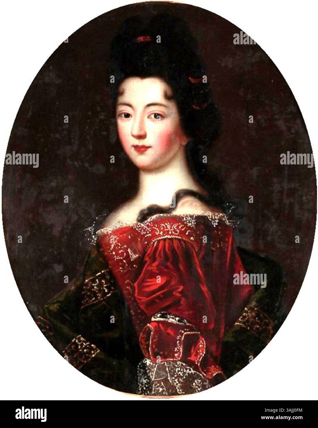 Late 17th-century oil painting depicting a noblewoman. The portrait ...