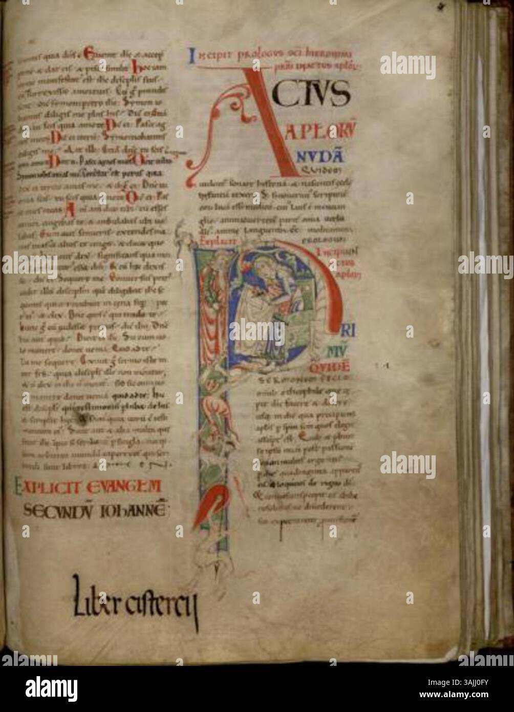 This manuscript, the first page of the Gospel of Saint Luke from the ...
