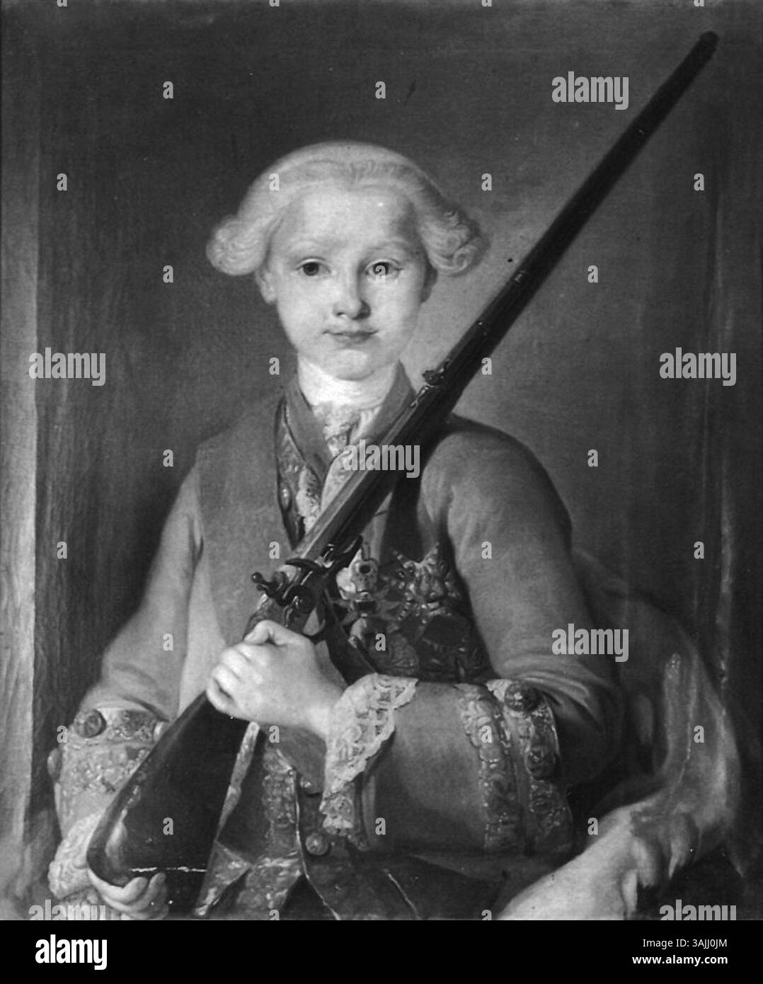 Portrait of Infante Antonio Pascual of Spain, painted after a pastel by ...