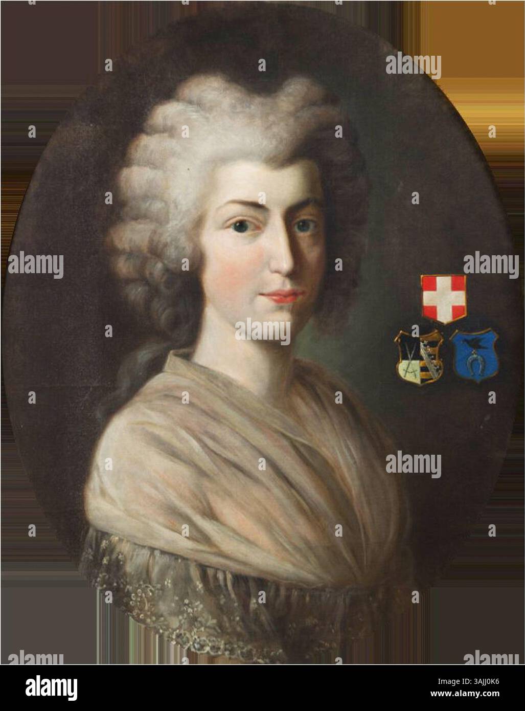 This portrait of Princess Maria Christina of Saxony, wife of Charles ...