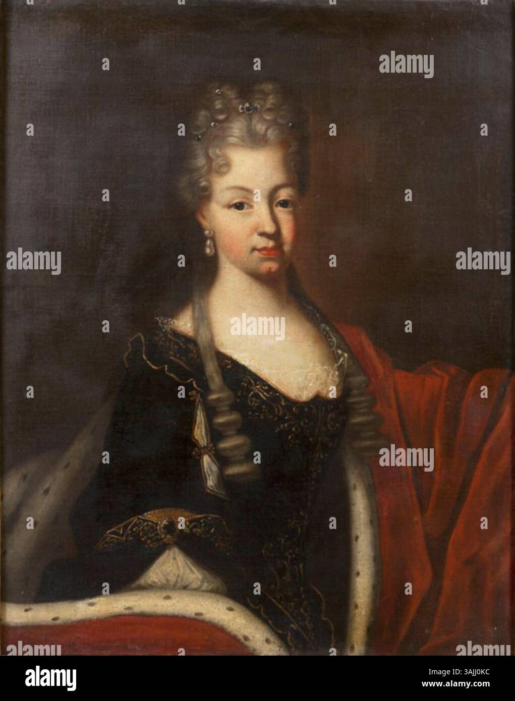 This portrait likely depicts Maria Luisa of Savoy, Princess of the ...