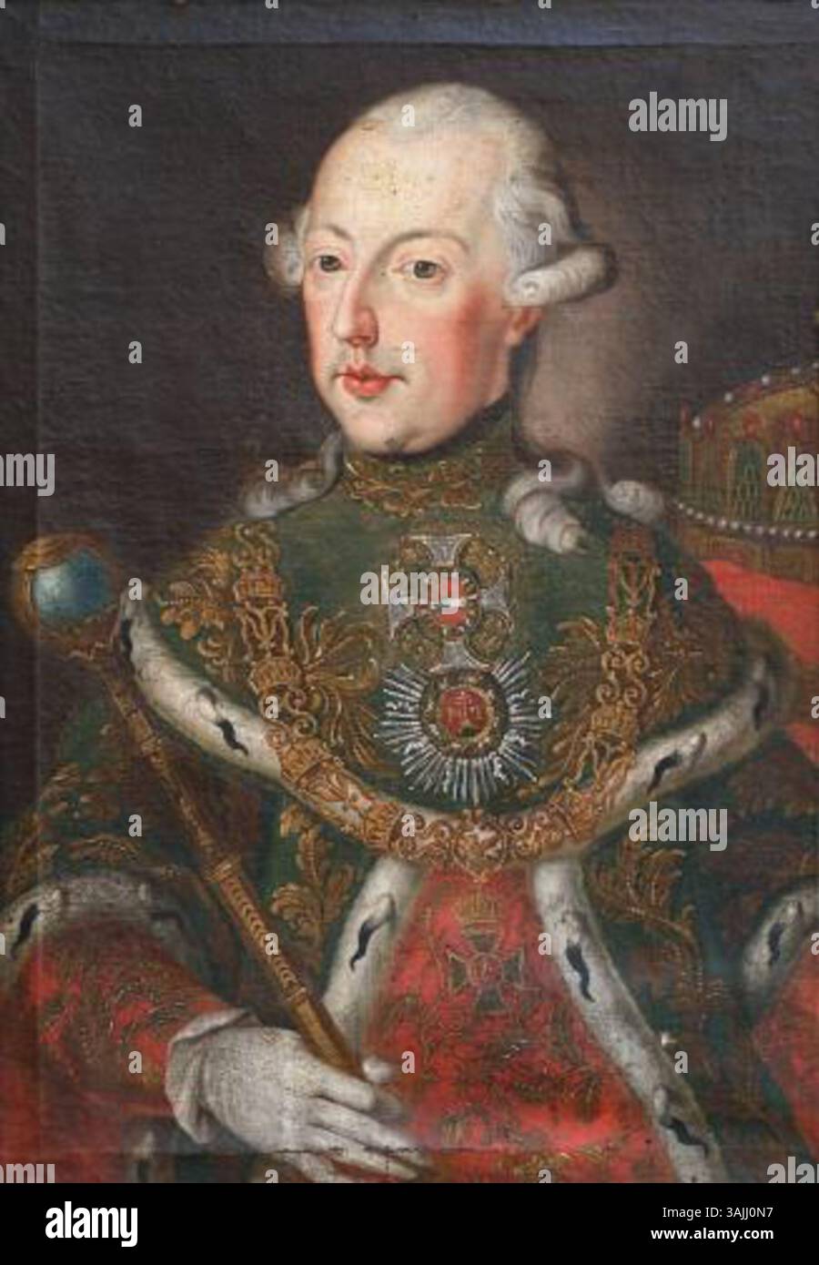 A portrait of Emperor Joseph II of the Habsburg-Lorraine family ...