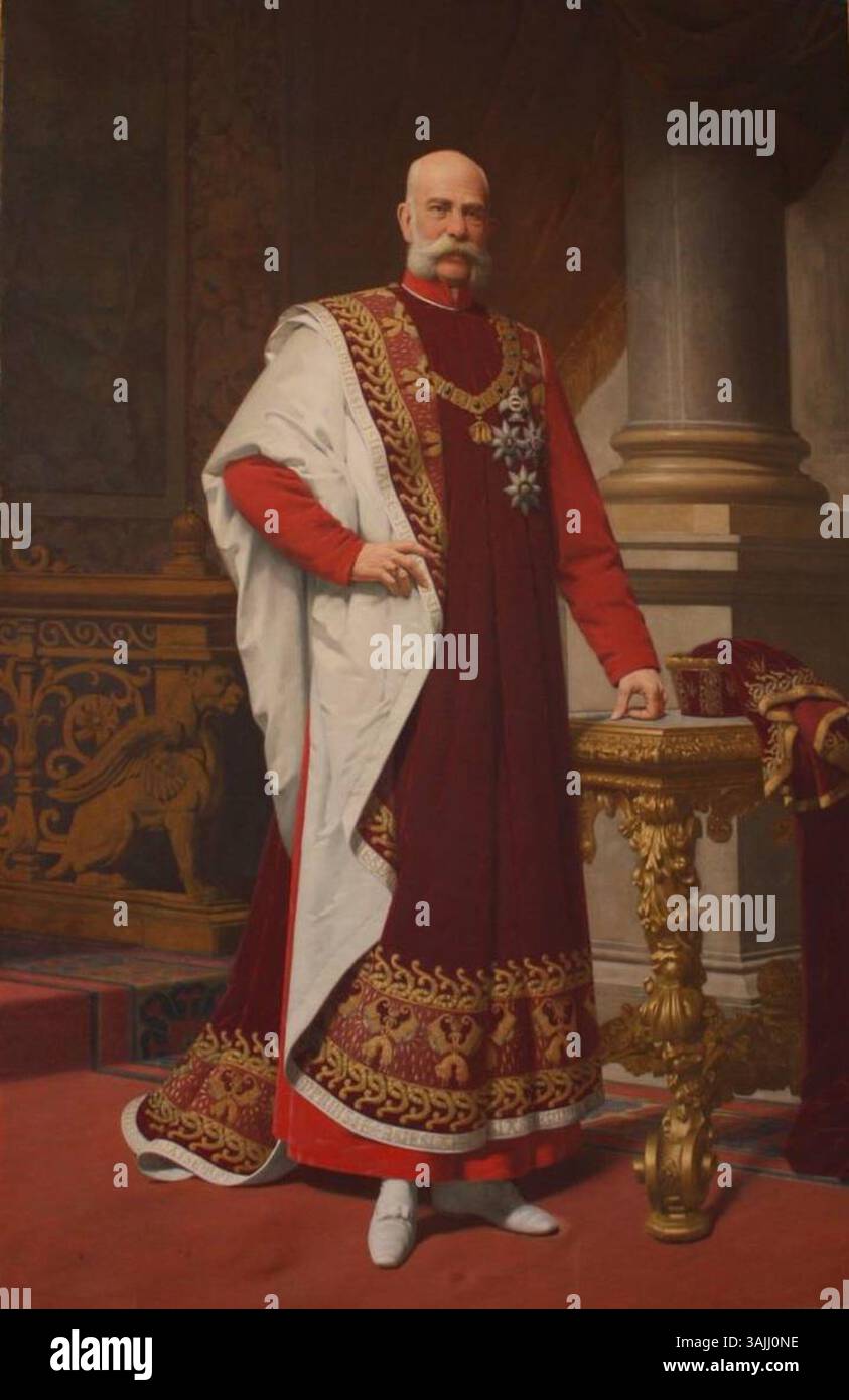This 20th-century portrait depicts Emperor Franz Joseph I, dressed in ...