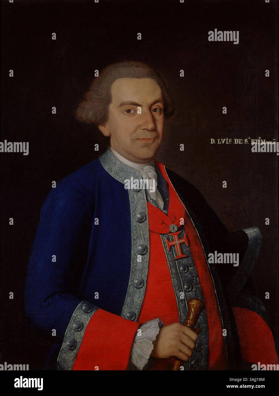 This 18th-century portrait depicts D. Luís António de Sousa Botelho ...